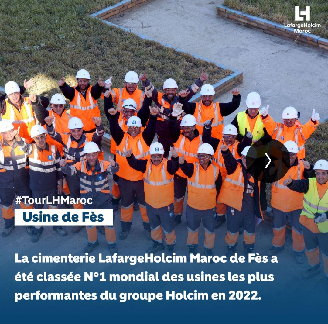 LafargeHolcim: L’usine de Fès se hisse au premier rang mondial des ...